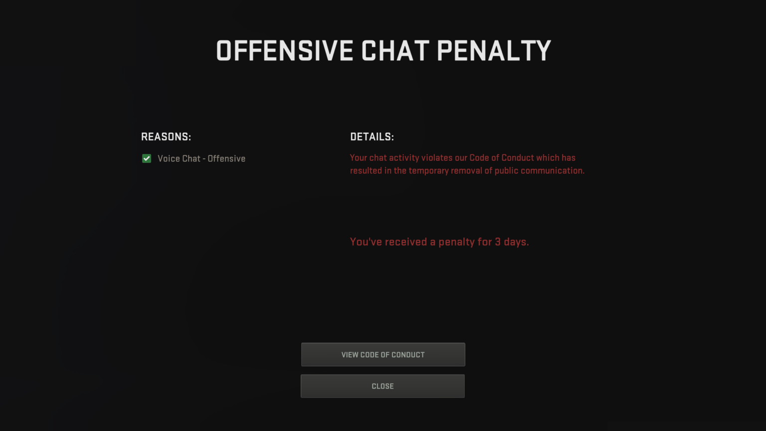 Offensive Chat Penalty in Call of Duty: Modern Warfare II • InaiMathi ツ